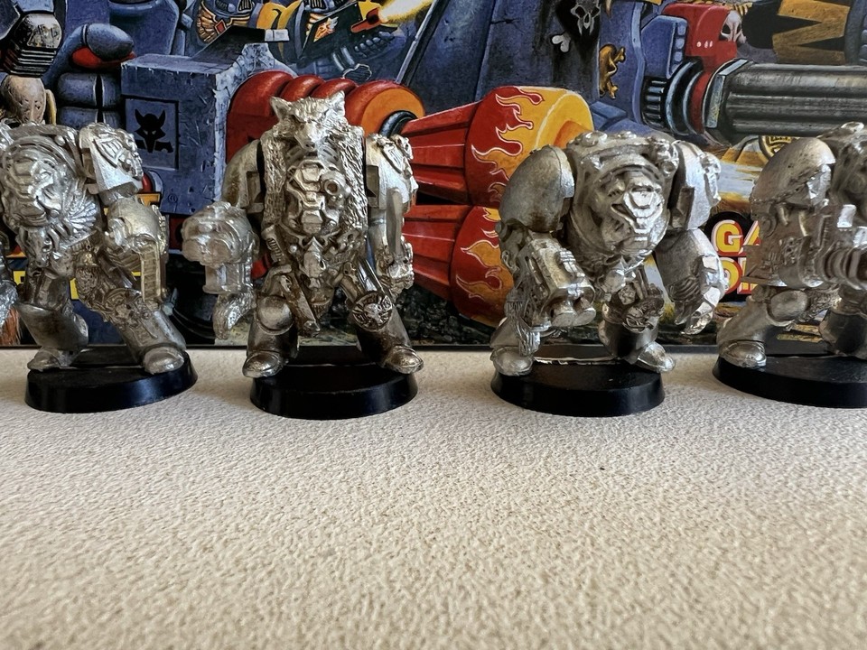 (5) GW 40k 2nd Edition Space Wolves Wolf Guard Terminator Troopers ...