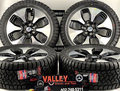 22" Oem Ford F150 RAPTORT LIGHTNING 6X135MM BLACK MACHINED RIMS TIRE ...