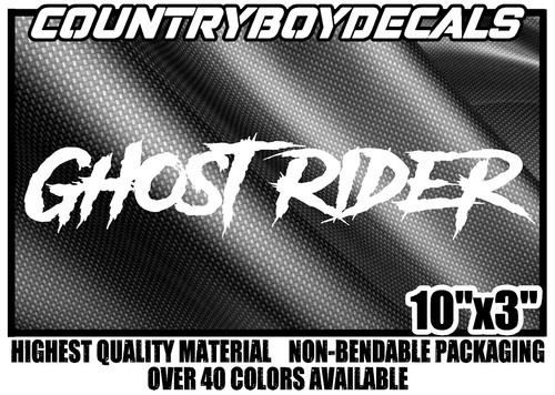 GHOST RIDER 10" Vinyl Decal Sticker Lifted Diesel Truck JDM Turbo Boost ...