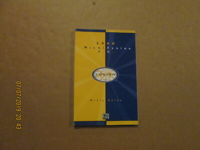 MLS Miami Fusion F.C. Vintage Circa 2000 Team Logo Soccer Media Guide ...