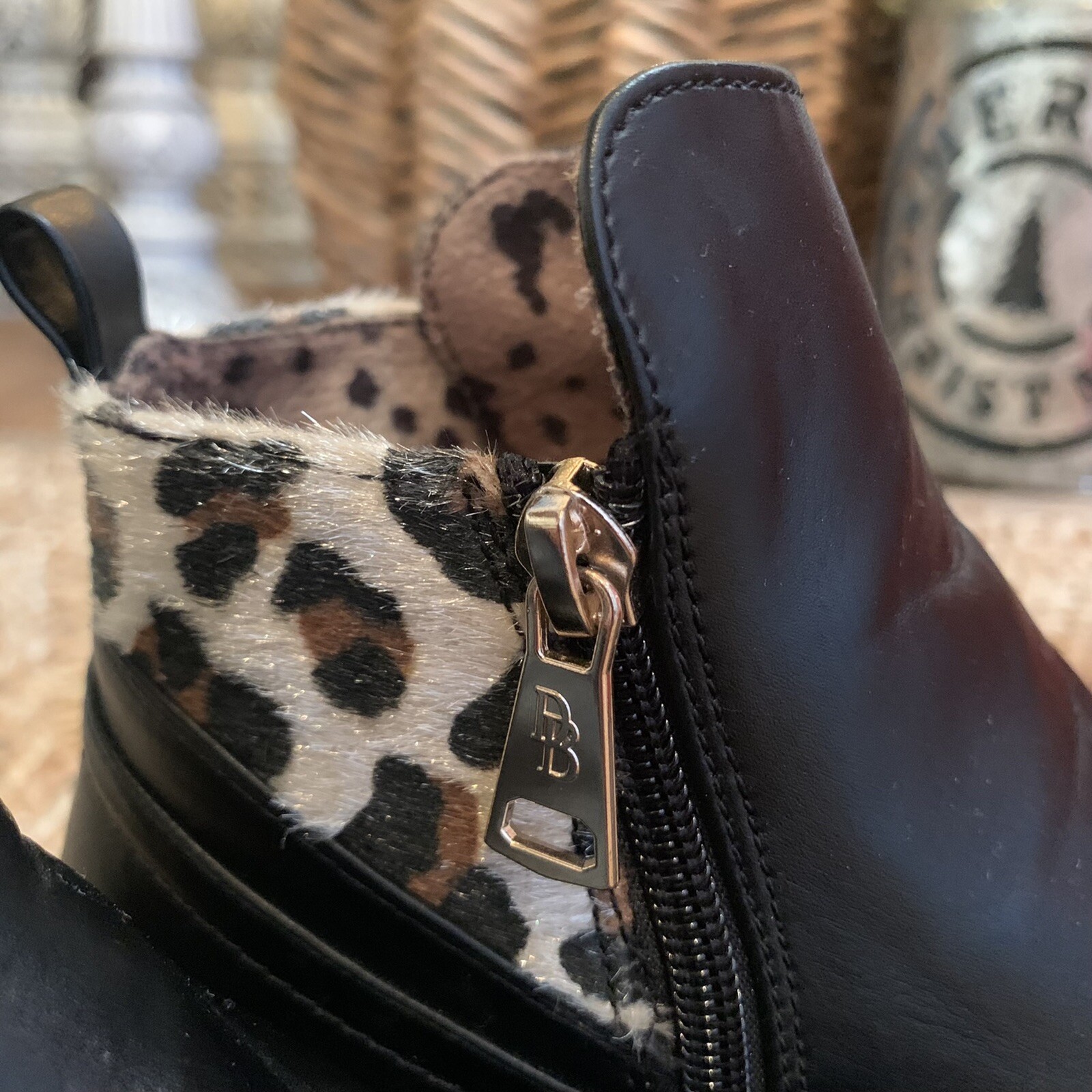 DbDk Fashion Edgy Ankle Boots With Leopard Accent Size 5.5 | eBay