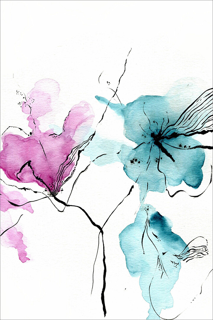Abstract Watercolor Flower Easy How To Draw Flowers Tutorial Video