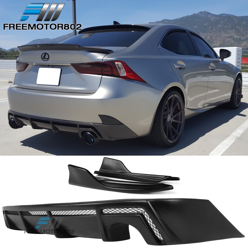Fits 14-16 Lexus IS250 IS350 F Sport Black Rear Bumper Lip PP | eBay