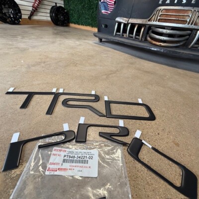 (1) 22-24 TUNDRA TAILGATE TRD PRO LETTER INSERTS MATTE BLACK OEM ...