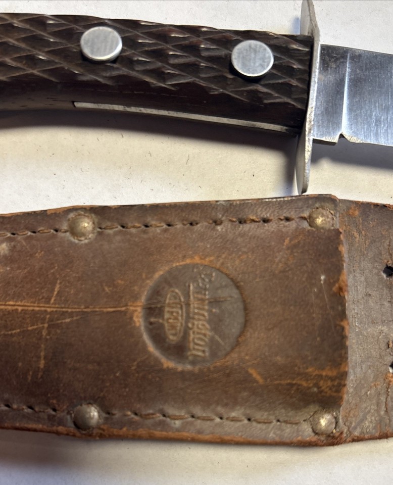 Vintage 1933-40 Remington Campmaster RH 6 Fixed Blade Knife & Sheath | eBay