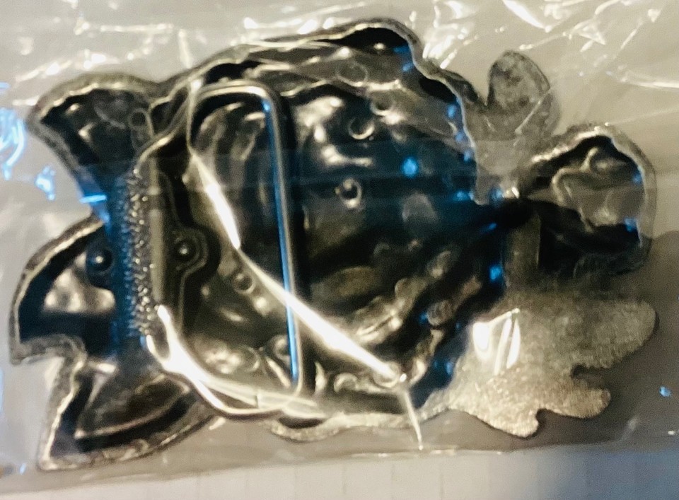 Vintage Pewter Rose Flower Belt Buckle Western Floral | eBay