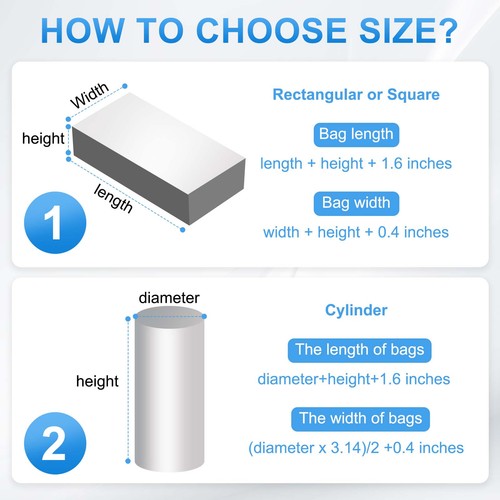 Shrink Wrap Bags,100Pcs 7 x 14 Inches Black POF Heat Shrink Wrap Bags ...