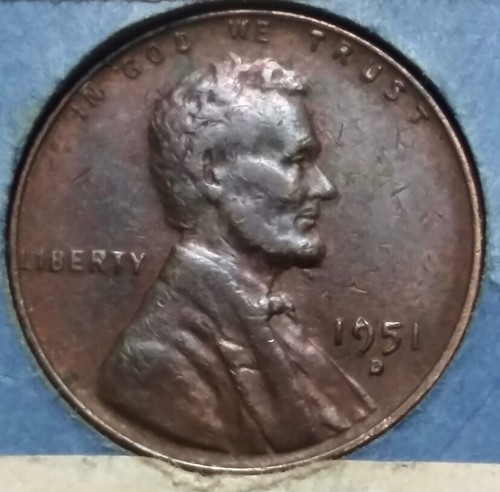 1951 d wheat penny error. Copper with red color. Multiple errors. | eBay