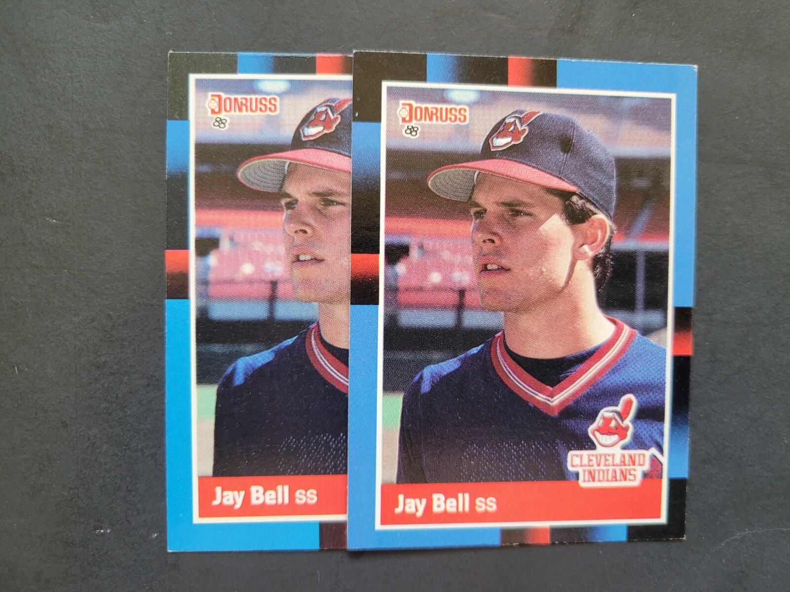 JAY BELL Error Rookie Card #637 1988 Donruss 2 Text Variation Cards ...