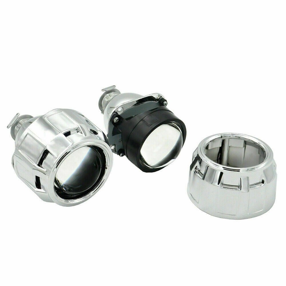 2.5'' HID Bi xenon Projector Lens +Shrouds Headlight Retrofit Fit H1 H4 ...