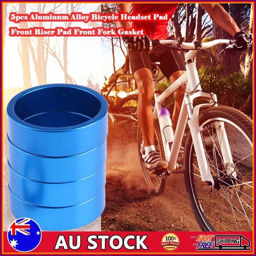 5pcs Aluminum Alloy Bicycle Headset Pad Front Riser Pad Fork Gasket ...