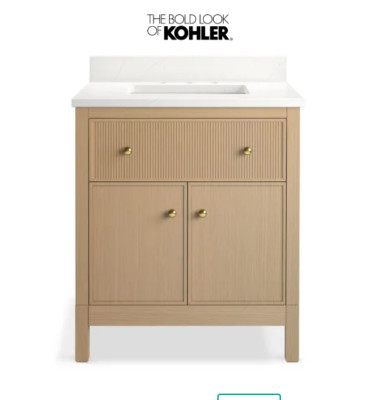 Kohler K-35019-SWK Malin McGee 31" Free Standing Single Basin Vanity ...