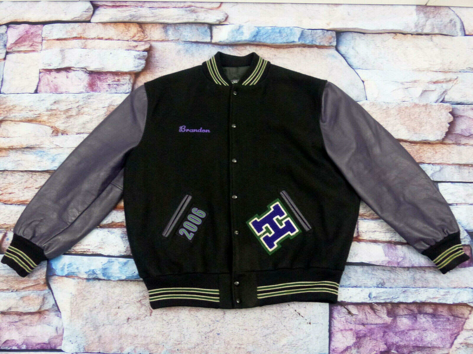 WWE WWF College Heritage Wrestling USA Baseball Jacket Vintage Gr: XL ...