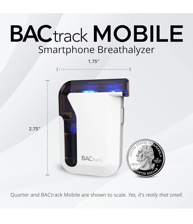 BACtrack Mobile Smartphone Breathalyzer w/ App Pro Grade Accuracy Apple ...