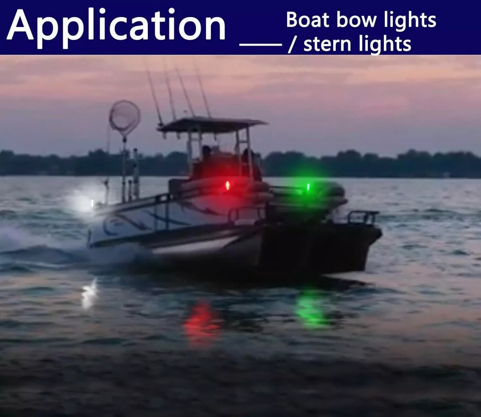 LED Navigation Lights Kit for Boat Kayak, Stern Lights Battery Operated ...