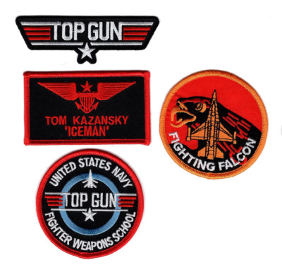 ICEMAN School Name Badge Costume Patch (4PC Set - Hook Fastener) | eBay