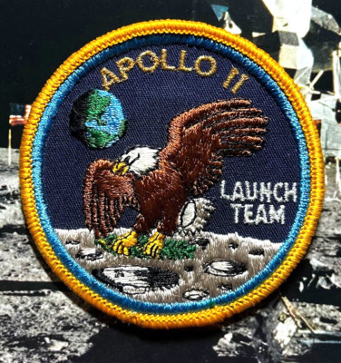 APOLLO 11 LAUNCH TEAM ORIGINAL ERA 3 INCH MINI CLOTH BACK PATCH | eBay