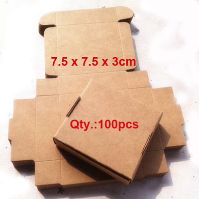 100x Kraft Paper Gift Boxes DIY Party Candy Jewelry Wedding Wrap Soap ...