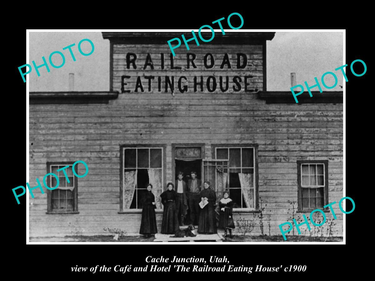 OLD 8x6 HISTORIC PHOTO OF CACHE JUNCTION UTAH THE RAILROAD EATING HOUSE ...