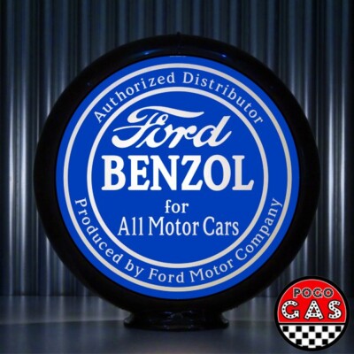 Ford Benzol for All Motor Cars Gasoline - 13.5" Gas Pump Globe - FREE ...