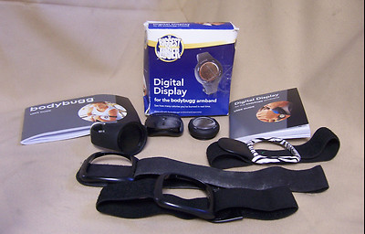 BODYBUGG CALORIE COUNTER ARMBAND WITH BLACK DIGITAL DISPLAY WATCH w ...