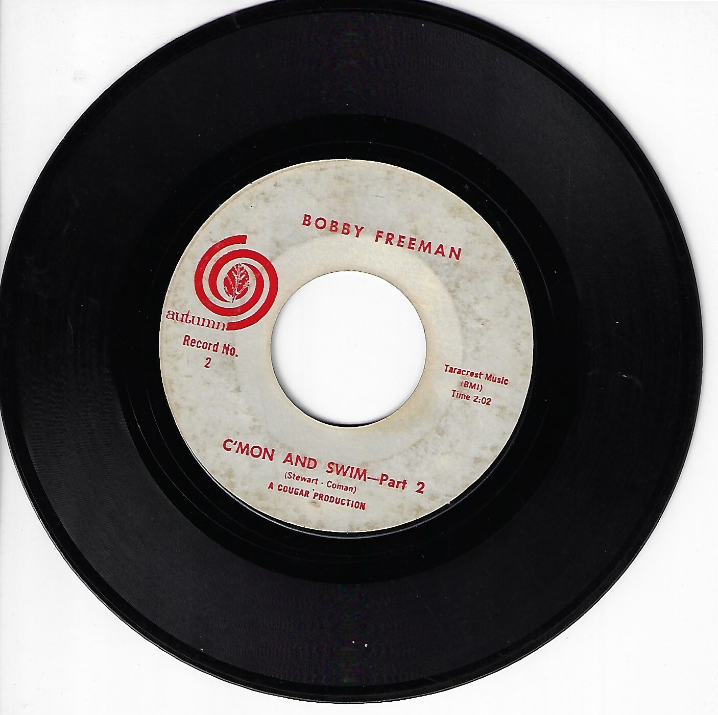 BOBBY FREEMAN C'MON AND SWIM 45RPM 7" VG WHITE LABEL PROMO WLP | eBay