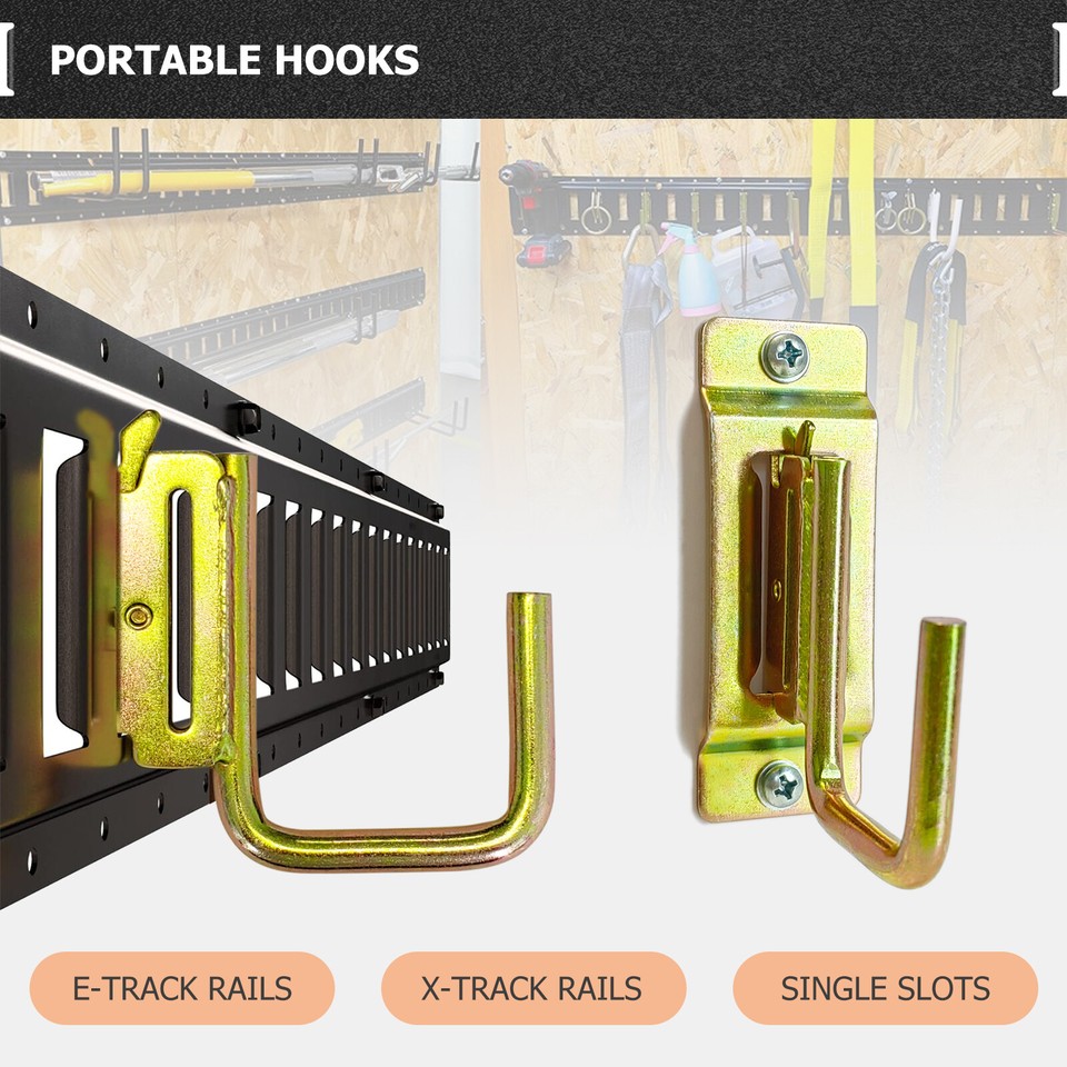 E-Track J Hooks Portable Steel Hanger Tie Down Anchors E Track ...