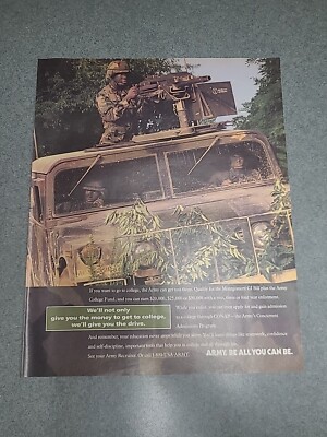 Army Be All You Can Be Vintage Print Ad 1994 10x12 Great To Frame | eBay