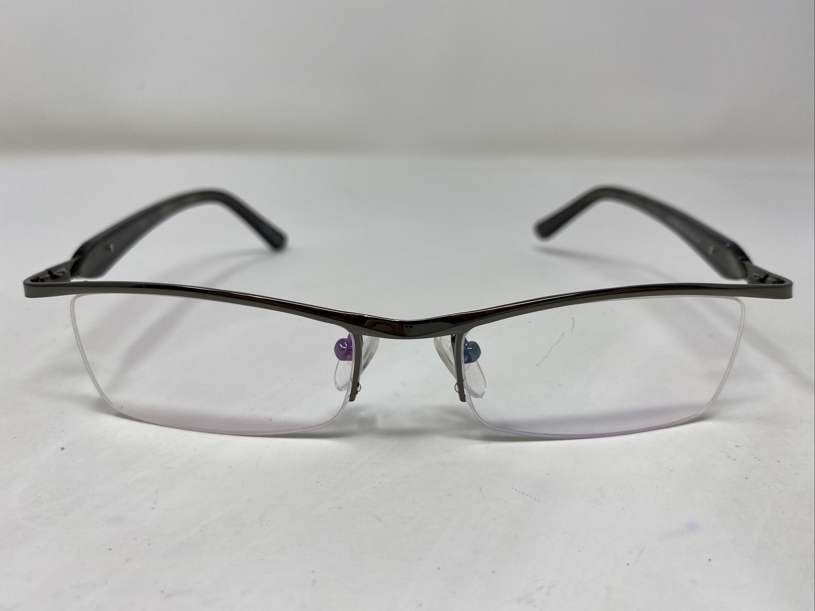 M009 COL.02 55-18-138 Gunmetal Metal Half Rim Eyeglasses Frame 0559 | eBay
