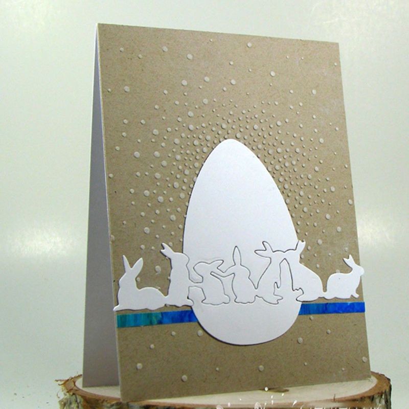 Rabbits Metal Cutting Dies Stencil Scrapbooking DIY Album Stamp Paper ...