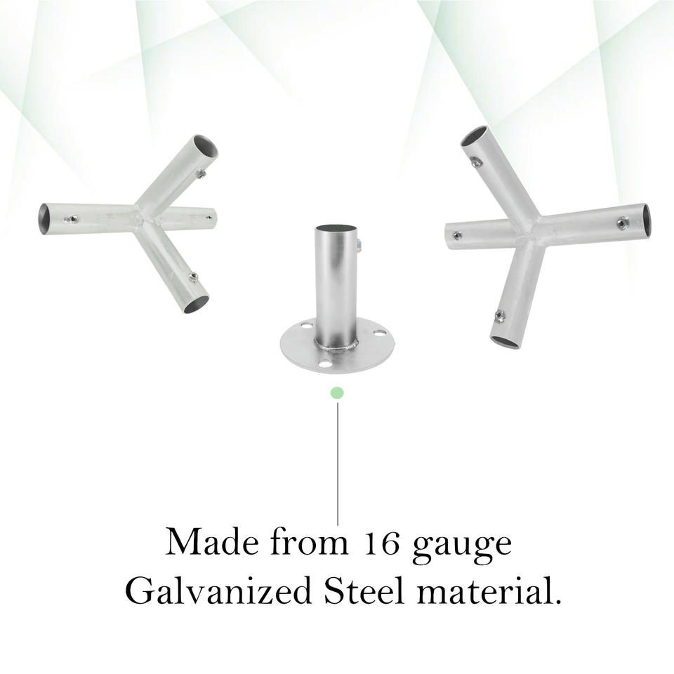 CANOPY FITTINGS KIT SLANT ROOF CARPORT TENT SHADE GREENHOUSE WITH ...