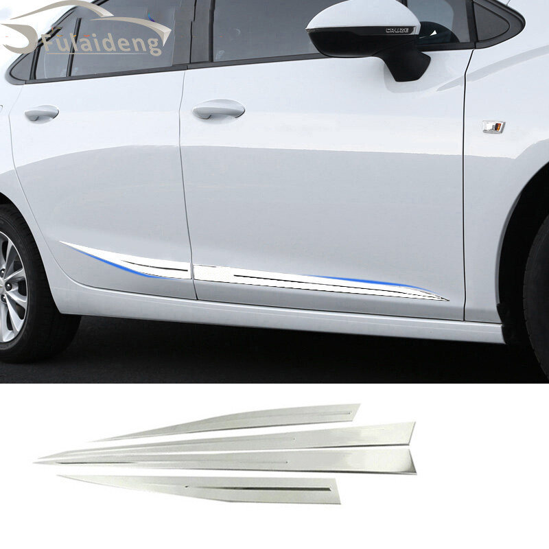 4pc For Chevrolet Cruze 2016-2019 silver Side Body Door Moulding Lid ...