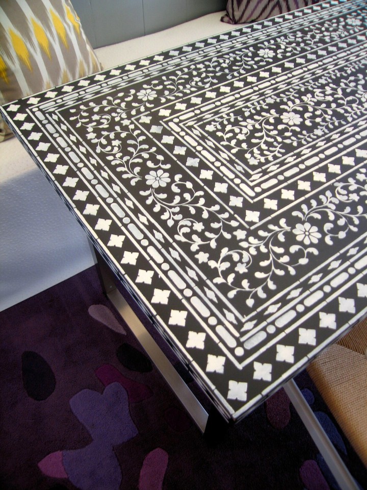 Indian Inlay Stencil - Designs for Inexpensive DIY Bone Inlay Furniture ...