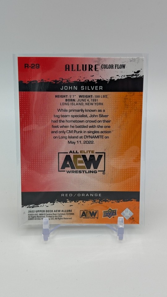 2022 Upper Deck Allure AEW | John Silver | Color Flow Red/Orange #R-29 ...