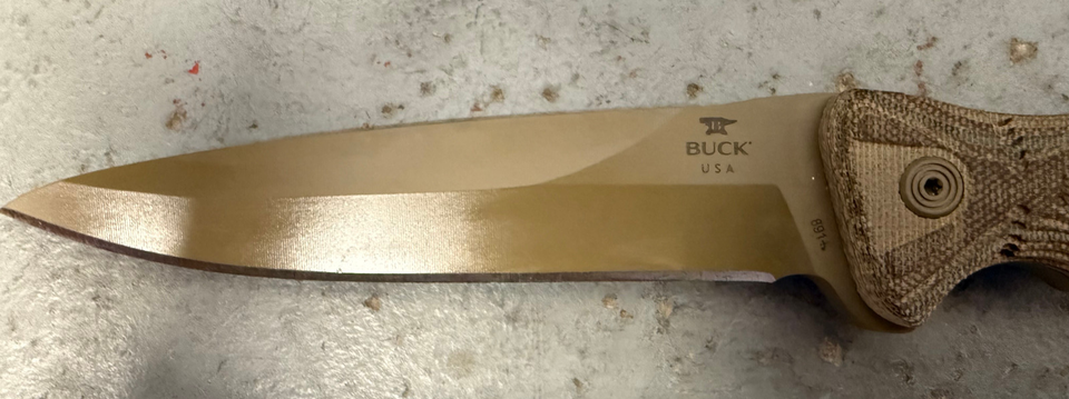Buck Knives 891 GCK Fixed Blade Knife - Coyote Tan | eBay