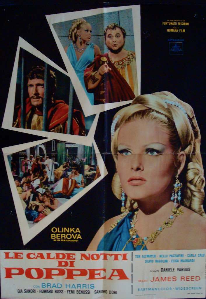 POPPEA'S HOT NIGHTS Italian 1F movie poster SEXPLOITATION OLINKA BEROVA ...