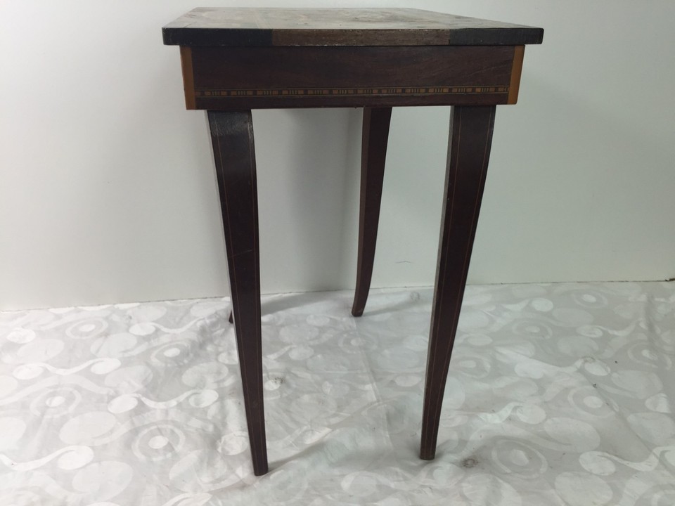 Vintage Reuge Jewelry Table with built in Music Box and Inlaid ...
