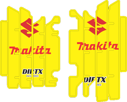 NEW DIRTX INDUSTRIES CUSTOM RADIATOR LOUVER GRAPHICS KIT SUZUKI RMZ450 ...
