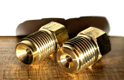 2PC Master Cylinder Brake Line Adapters 9/16-18 & 1/2-20 x 3/8-24 | eBay