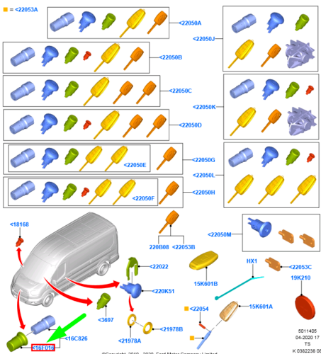 Genuine Ford Cover - Keyhole - 2409598 for sale online | eBay