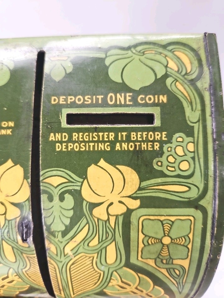 Vintage Tin Commonwealth Three Coin Registering & Savings Bank Tin Coin ...