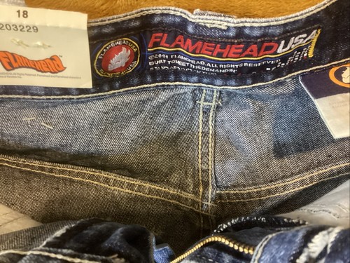 DEADSTOCK Flamehead USA Jeans Y2K Skater RARE Size 18 NEW WITH TAGS! | eBay