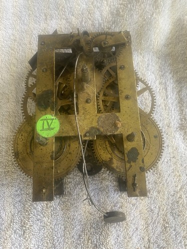 Antique EC Brewster & Co Kirk’s Patent Iron Backplate Clock Movement ...