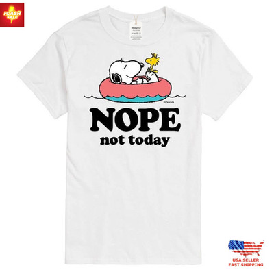 Peanuts Snoopy Nope Not Today T-Shirt Limited Edition Funny Graphic Tee ...