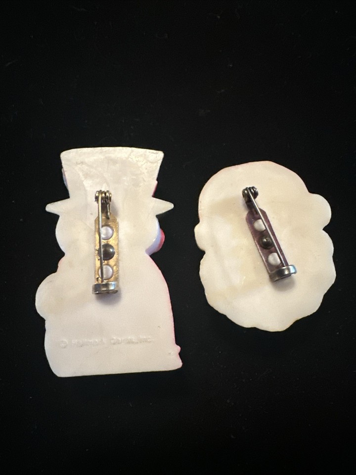 Vintage Christmas Hallmark 1980s Pin Brooch Santa Face Hat Snowman ...