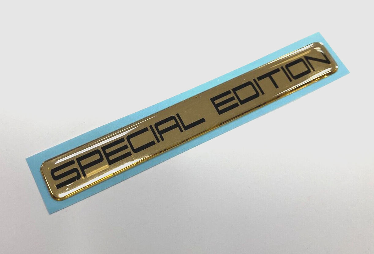 SPECIAL EDITION Sticker/Decal Black Text on Gold - HIGH GLOSS DOMED GEL ...