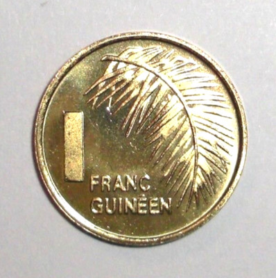 1985 Guinea Coin 1 franc Palm Leaf Branch Floral Africa | eBay