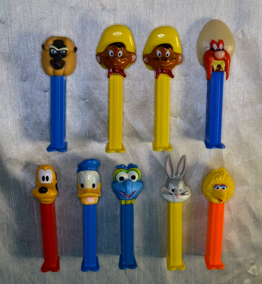 Pez Dispenser Assorted Cartoon Characters Lot of 9 | eBay