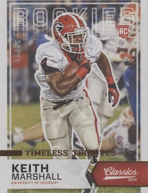 2016 Panini Classics - Rookies Keith Marshall #256 Timeless Tributes ...