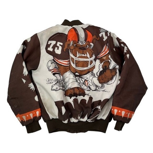 90s Chalk Line Cleveland Browns Bomber Jacket Vintage NFL Football ...